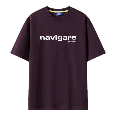 小帆船休闲简约字母T恤