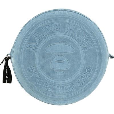 Aape猿人圆章图案牛仔靠垫