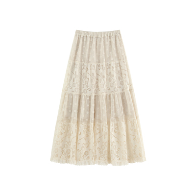 镂空立体花纹蛋糕裙半裙