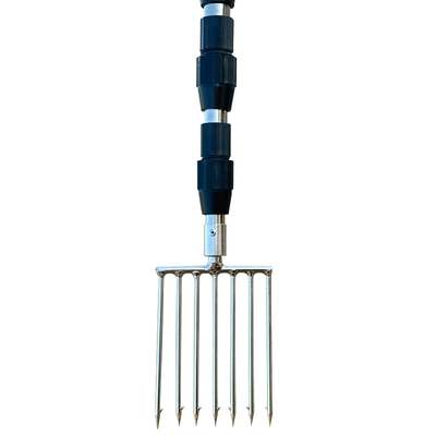 大倒刺鱼叉不锈钢头捕鱼叉头伸缩杆加厚老式渔叉鱼插鱼叉子扎鱼器