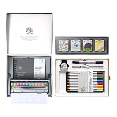 温莎牛顿综合材料城市速写套装 服装设计套装 油性彩铅48色双头马克笔套装送礼生日礼物送闺蜜