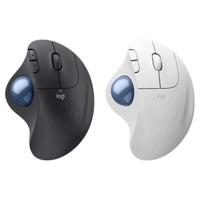 罗技M575S无线鼠标蓝牙ergo人体工学轨迹球专业CAD电脑画图PS绘图