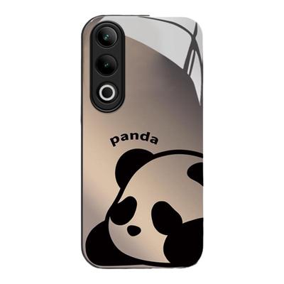 适用oppok12x手机壳新款k10pro趴趴熊猫opp0可爱女网红k9s简约金属漆玻璃k9pro高级感k7镜头k11全包潮