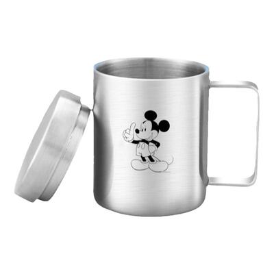 316不锈钢防摔水杯儿童杯子家用带盖口杯喝水马克杯创意卡通随手