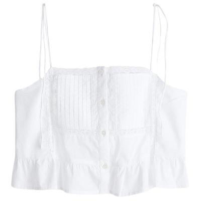 HM背心吊带春季时尚女装荷叶边吊带上衣1278495