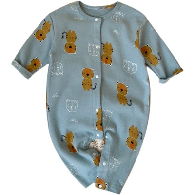 连体服碎花卡通爬服长袖哈衣