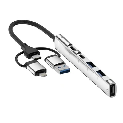 USB3.0集线器多接口扩展坞台式机主机笔记本电脑手机平板通用拓展连接键盘鼠标U盘分线typec延长线转接头HUB