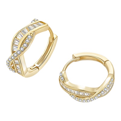 阿吉豆法式轻奢金色显气质耳环