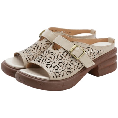 民族风软底露趾鱼原创复古凉拖鞋