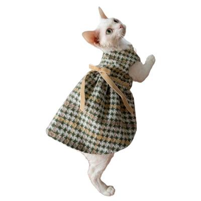 GINGERAIN洋装呢子连衣裙猫衣服