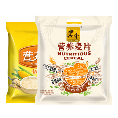 黑牛无加蔗糖营养高钙钙燕麦片