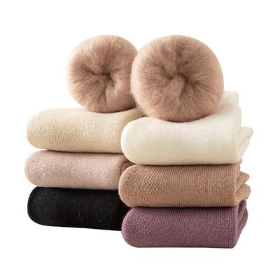 厚袜子女秋冬款中筒袜加绒加厚