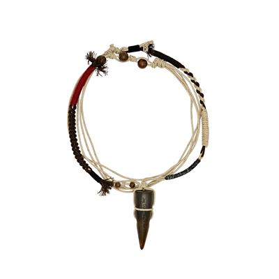 尚雯婕同款LAZY CIRCLESX alright then联名牛角编绳项链手工编织