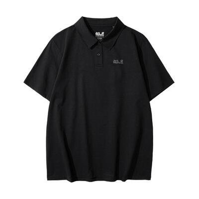 JackWolfskin狼爪新款户外男士Polo衫清爽透气速干短袖上衣A66006