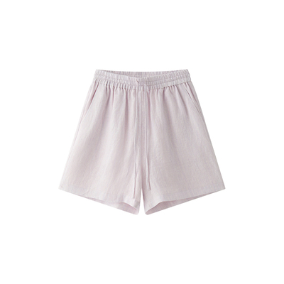 比利时亚麻轻盈舒适度假风短裤