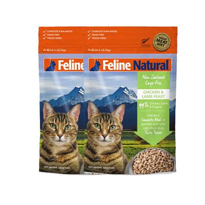 【自营】K9Natural进口主食冻干成幼猫高蛋白生骨肉猫粮320g*2