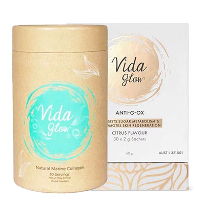 正品澳洲Vida Glow水解深海鱼胶原蛋 白粉胜肽菠萝vg胶原非口服液