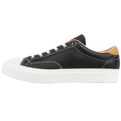 手工制作简约风低帮真皮休闲板鞋