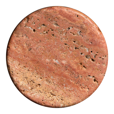 洞石原石圆垫壶托杯托香插座手工