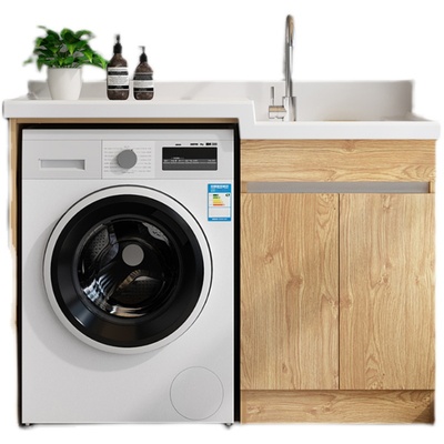 洗衣机柜子实木阳台洗衣柜组合滚