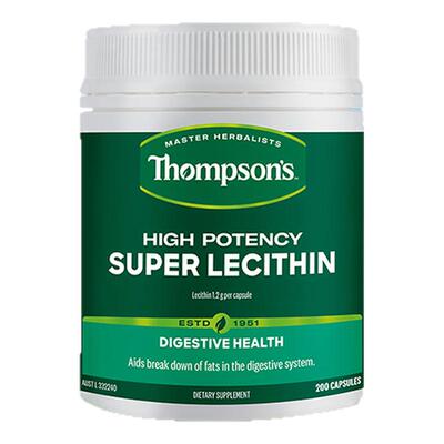 Thompsons汤普森大豆卵磷脂胶囊200粒1200mg助益中老年血管好帮手