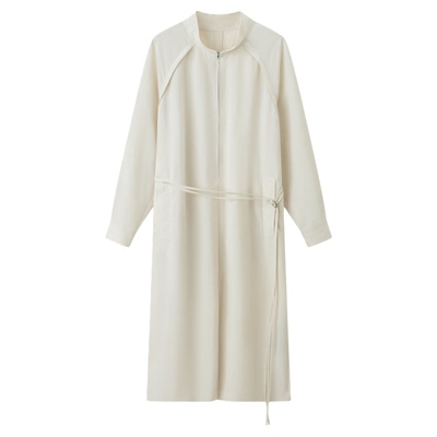 RUISHI芮时插肩袖立领收腰连衣裙