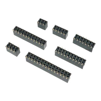 2.54MM双排排母贴片塑高7.1mm