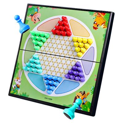 得力跳棋磁性儿童益智棋类玩具