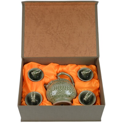 耀州瓷公道倒流创意古典中式酒杯