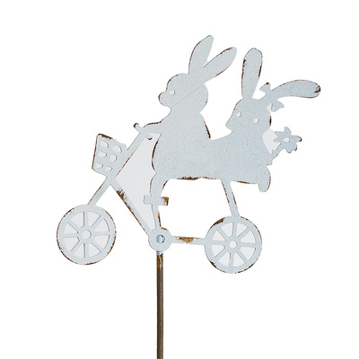 日式铁艺小兔子骑车插件