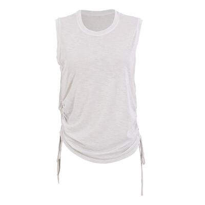 dcw抽绳显腰身瑜伽罩衫健身背心