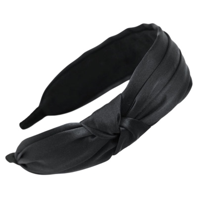 真丝重锻边上打结宽发箍