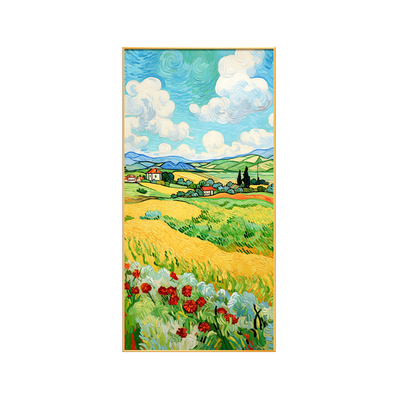 玄关简约现代花海风景装饰画