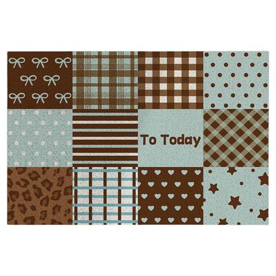 法式复古风入户地垫丝圈防滑耐脏