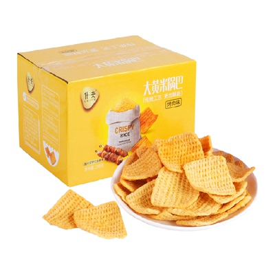 什夫烤肉味锅巴5袋208g休闲食品