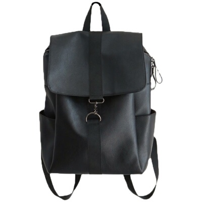 女生新款软皮学院风大容量书包