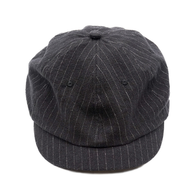 日本制1930报童帽复古条纹修脸款