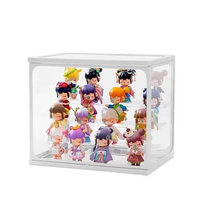 大容量玻璃盲盒收纳展示架透明