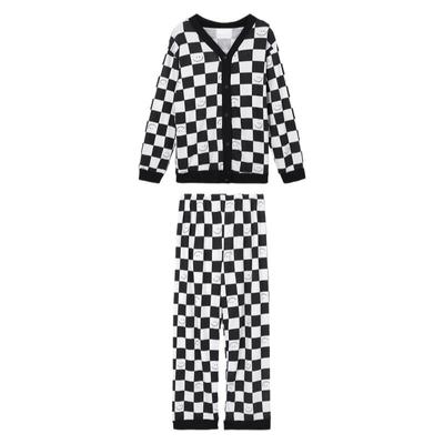 黑白棋盘格居家服女馨帮帮