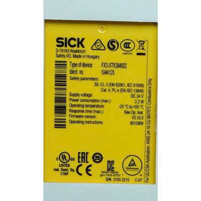 【议价】SickFX3XTIO84002西克全新安全输入输出模