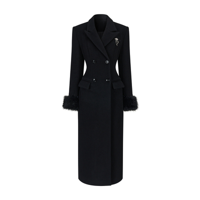 全羊毛沙漏腰大衣HiimDai原创