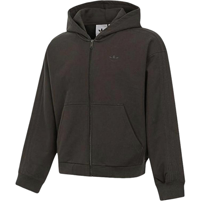 Adidas/阿迪达斯官方正品三叶草男士针织连帽短款运动外套JD3337