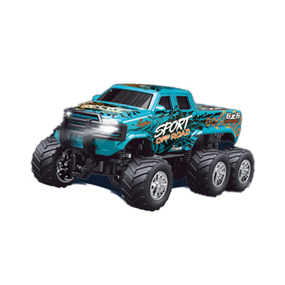 【全新升级】1:64迷你合金六轮越野车炫酷灯光蓝牙操控迷你小玩具