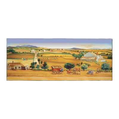 梵高丰收世界名画客厅装饰画横版麦田油画沙发背景墙壁画轻奢挂画