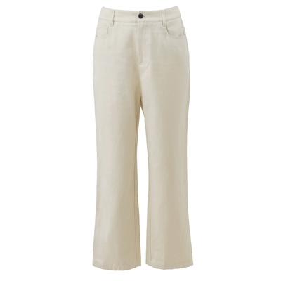 AUM商场同款冬季直显白色休闲裤