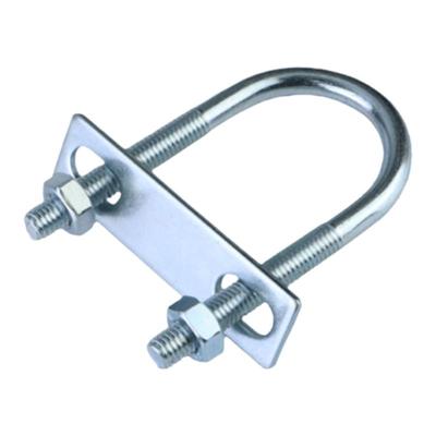 【碳钢加硬】镀锌u型螺栓含挡板