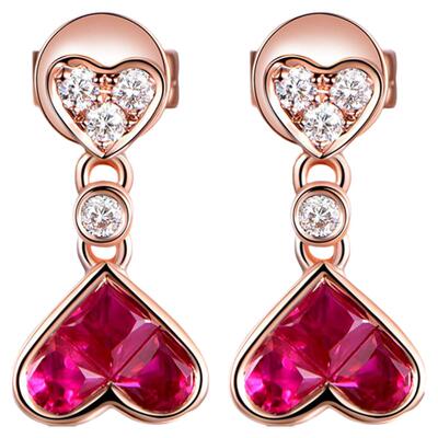 珠宝宝石钻石耳钉18k金耳环耳饰