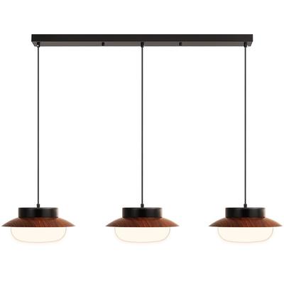 箭牌木纹中古风餐厅吊灯护眼