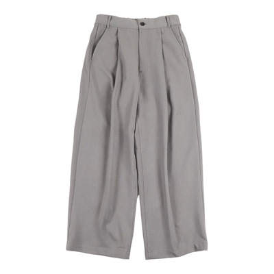 可机洗羊毛感斜纹西服裤休闲裤