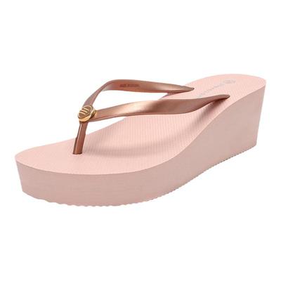 Stevesam铆钉6厘米坡跟人字拖女